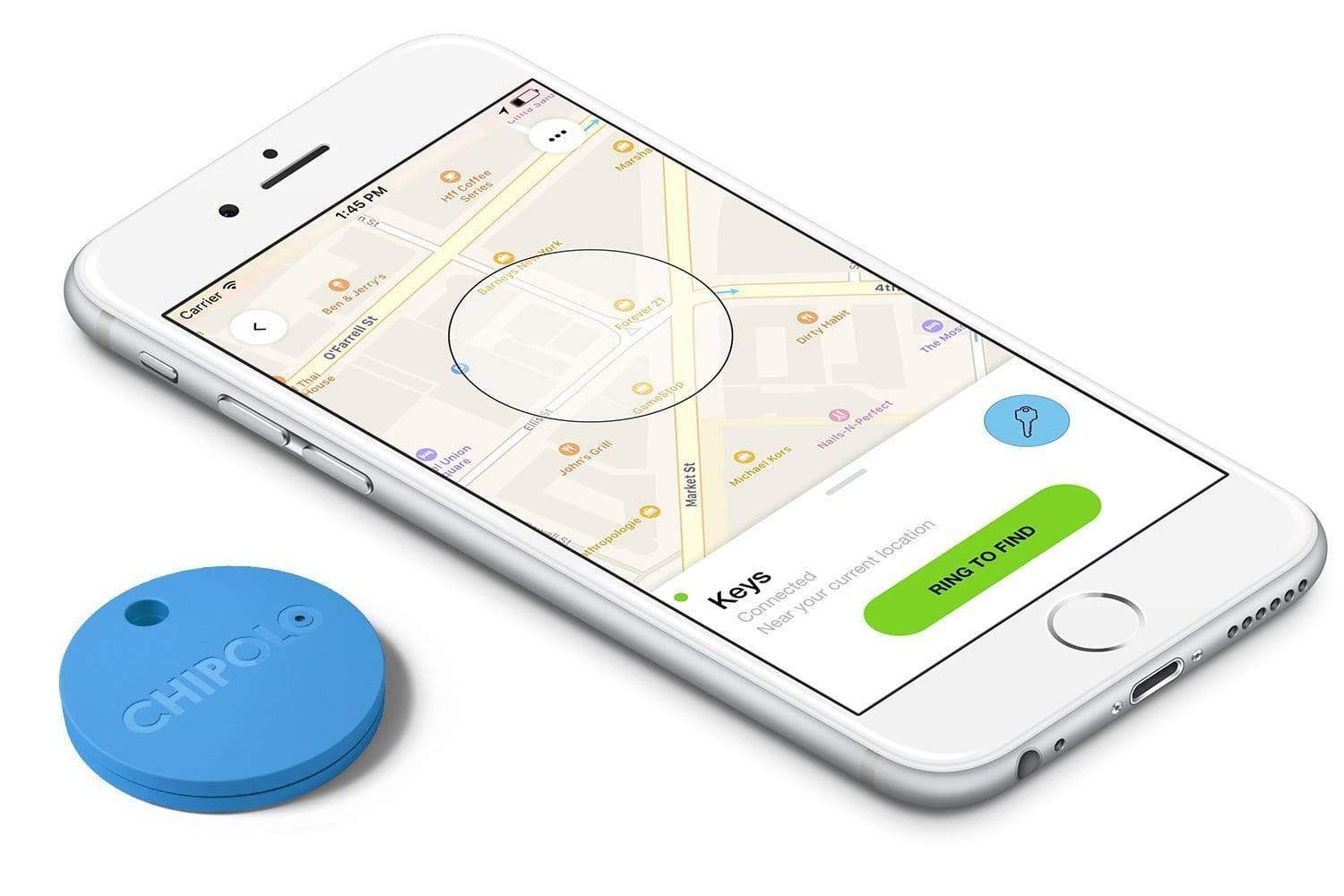 Order chipolo classic bluetooth item tracker deep sky blue Now! | Jomla.ae