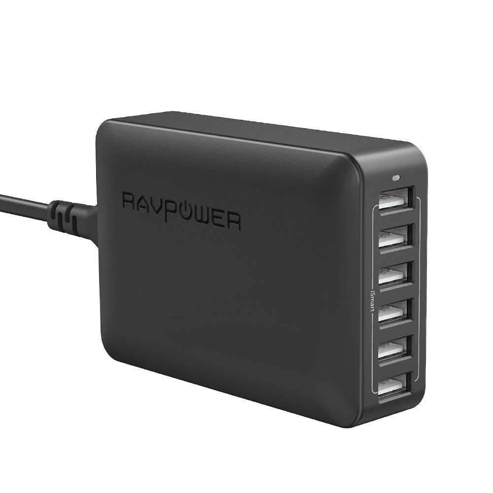Order ravpower 60w 12a 6 port desktop charger charging station with ...