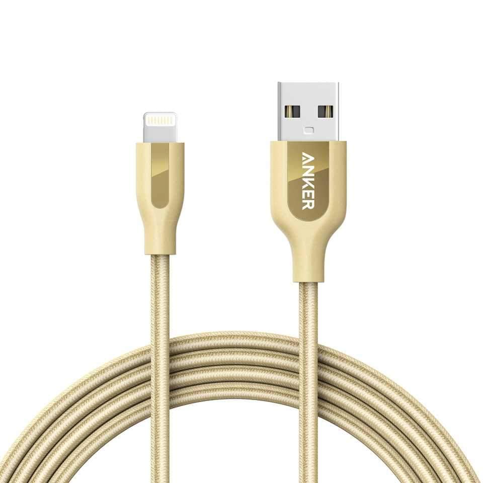 Order Anker Powerline+ Lightning Cable 6ft - Gold (Offline) Now! | Jomla.ae