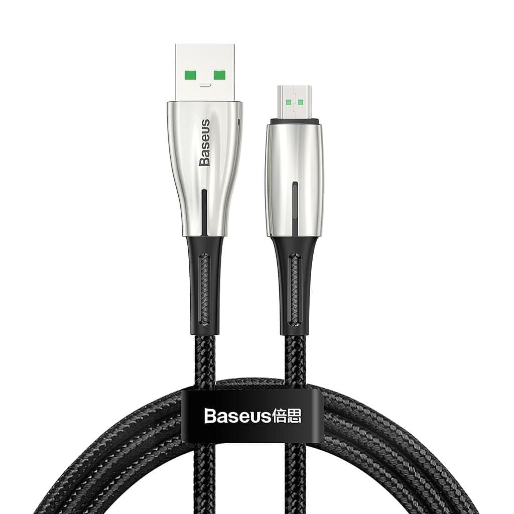 Order baseus waterdrop cable usb for micro 4a 1m black Now! | Jomla.ae