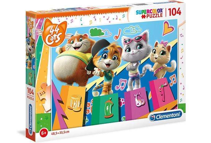 clementoni super color puzzle 44 cats 104pcs | Jomla.ae