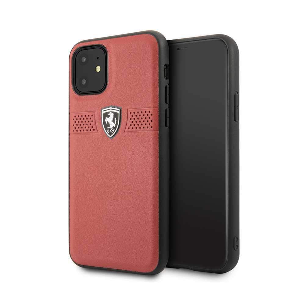 Order ferrari off track grained leather for iphone 11 red Now! | Jomla.ae