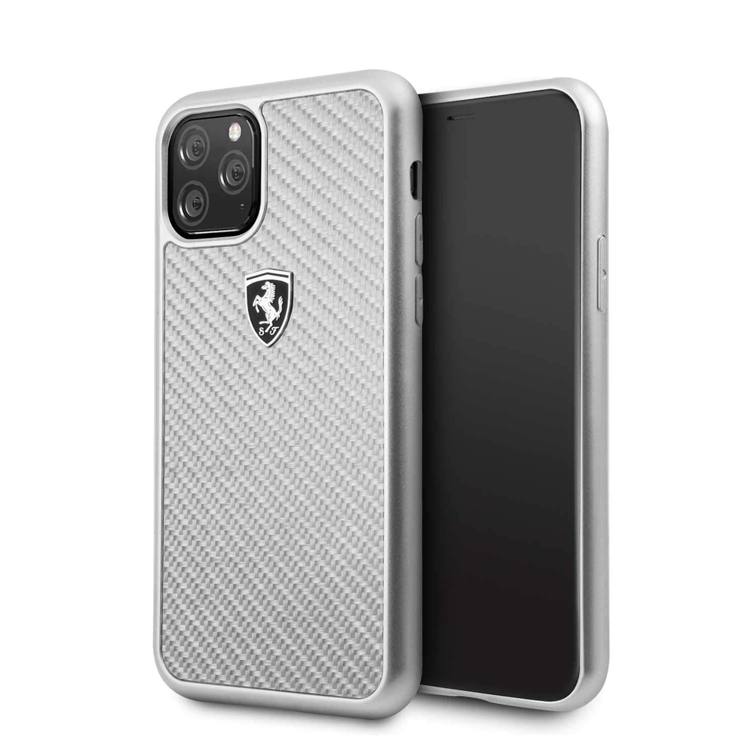 ferrari heritage real carbon hard case for apple iphone 11 pro silver ...