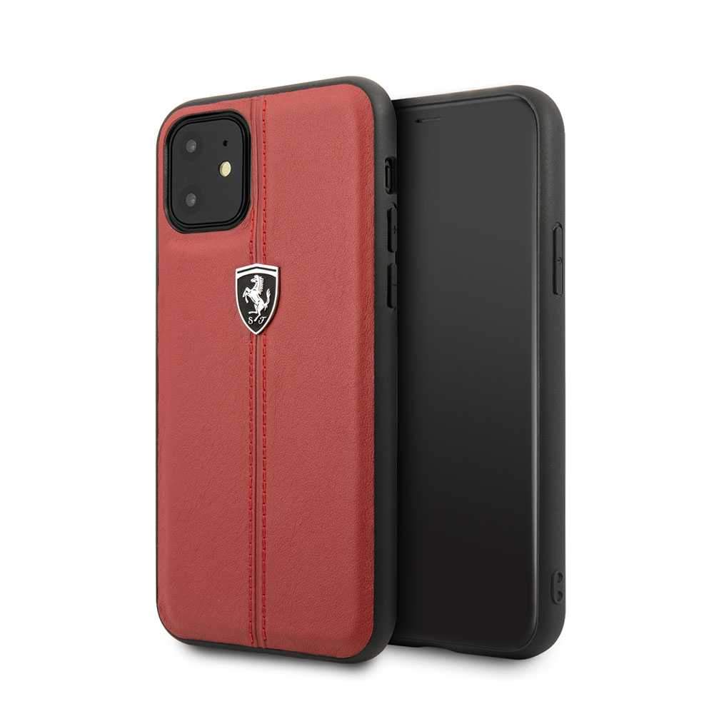 Order ferrari vertical stripe leather hard case for iphone 11 red Now ...