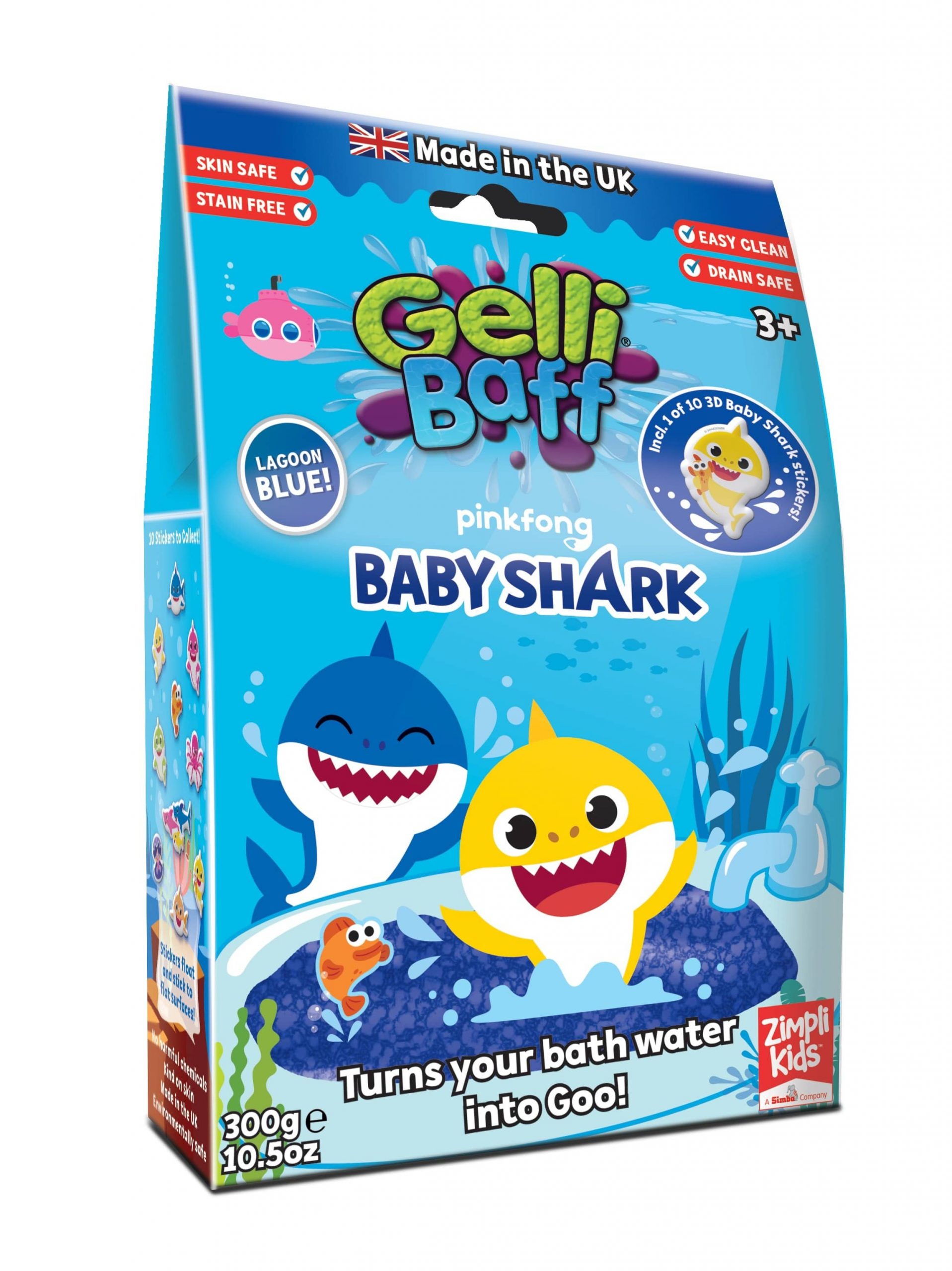 glibbi-Zimpli kids baby shark gelli baff blue 300g | Jomla.ae