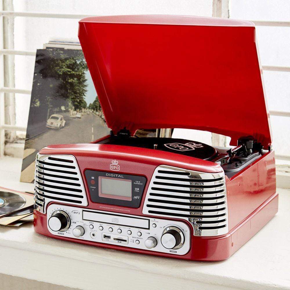 Order GPO Retro gpo memphis record player red Now! | Jomla.ae