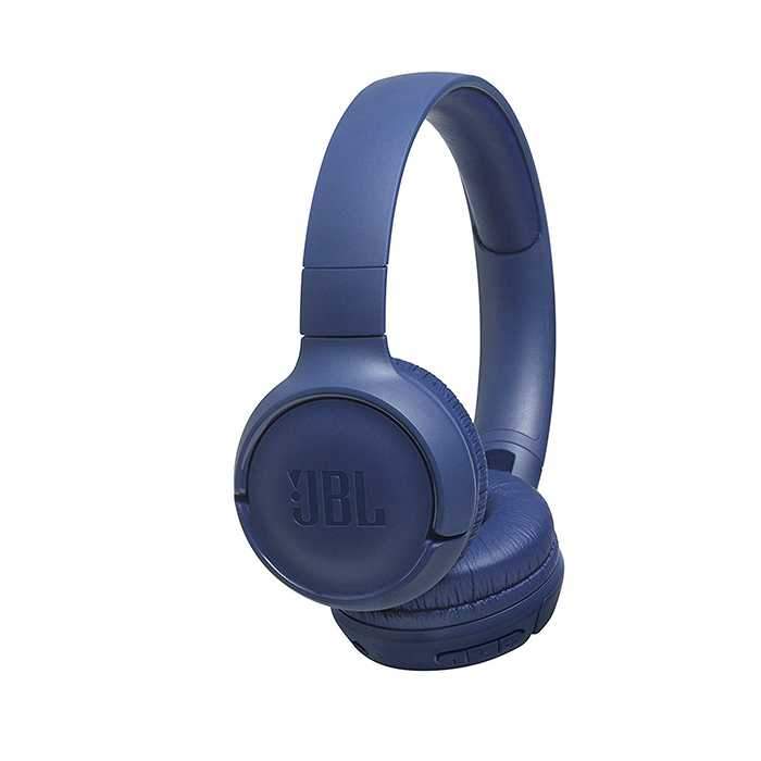 jbl t500 wireless on ear headphones with mic blue | Jomla.ae