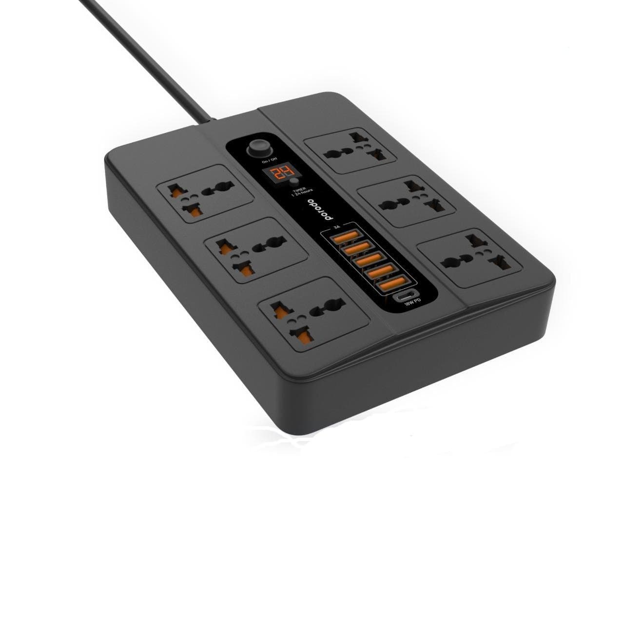 Order porodo power extension 6 ac 5 usb usb c pd multiport Now! | Jomla.ae