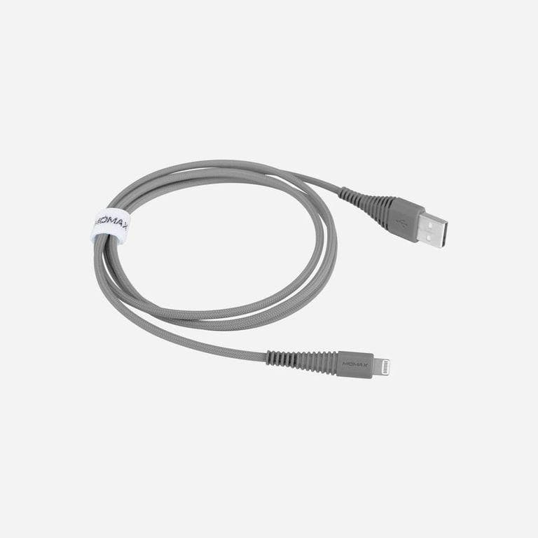 momax tough link lightning cable 1 2m grey | Jomla.ae