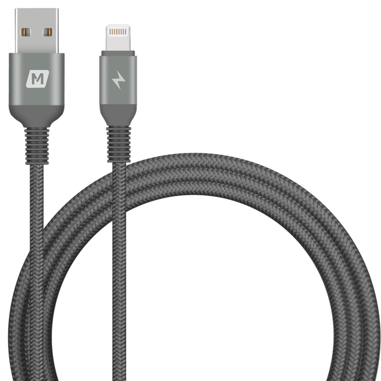 Order momax elite lightning cable triple braided 1 2m black Now! | Jomla.ae