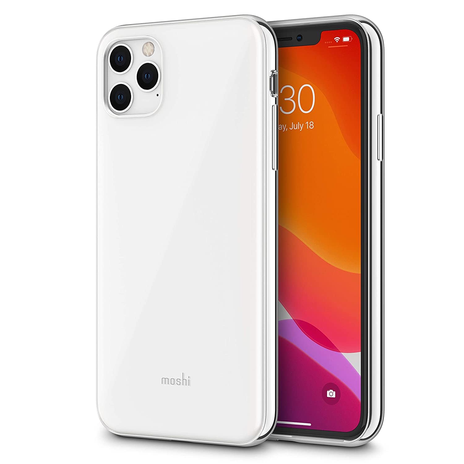 moshi iphone 11 pro max case iglaze pearl white | Jomla.ae