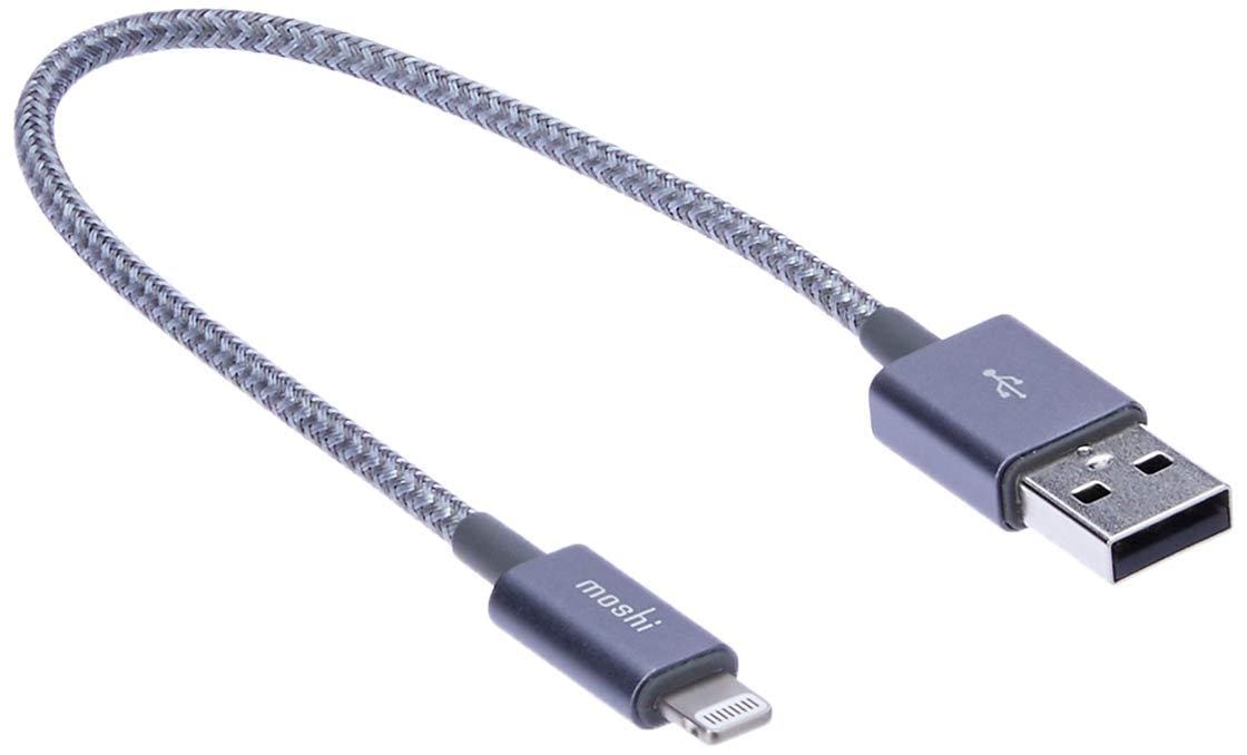 Order moshi integra usb a charge sync 0 25m lightning cable gray Now ...