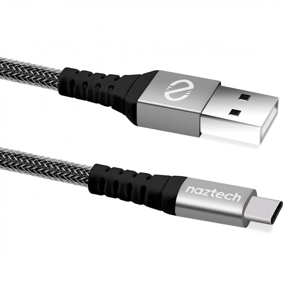 Order naztech usb a to usb c 2 0 braided cable 1 2m black Now! | Jomla.ae