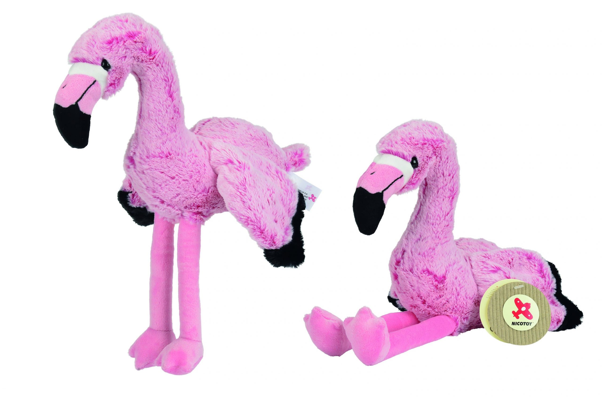 Order plush flamingo with beans 23cm ht Now! | Jomla.ae