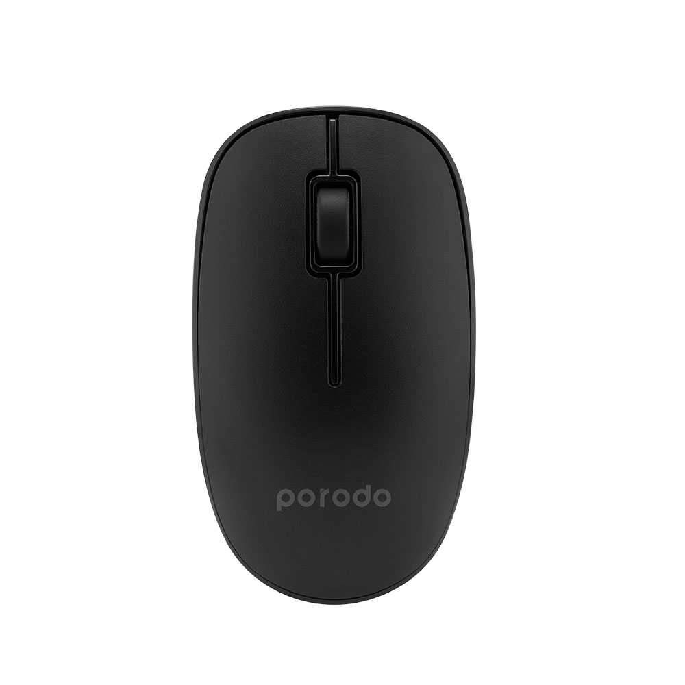 porodo optical wireless mouse 2 4ghz black | Jomla.ae