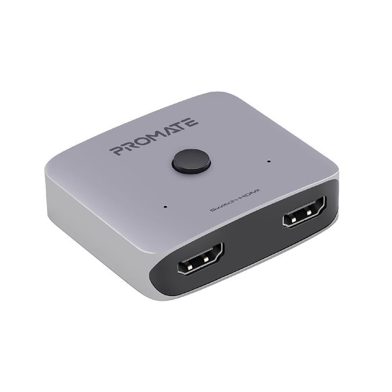 Order Promate 4K High Definition HDMI Switch Splitter Grey Now! | Jomla.ae