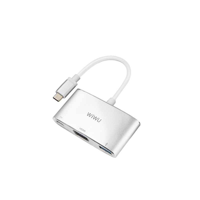 Order wiwu alpha 3 in 1 usb c hub c2h gray Now! | Jomla.ae