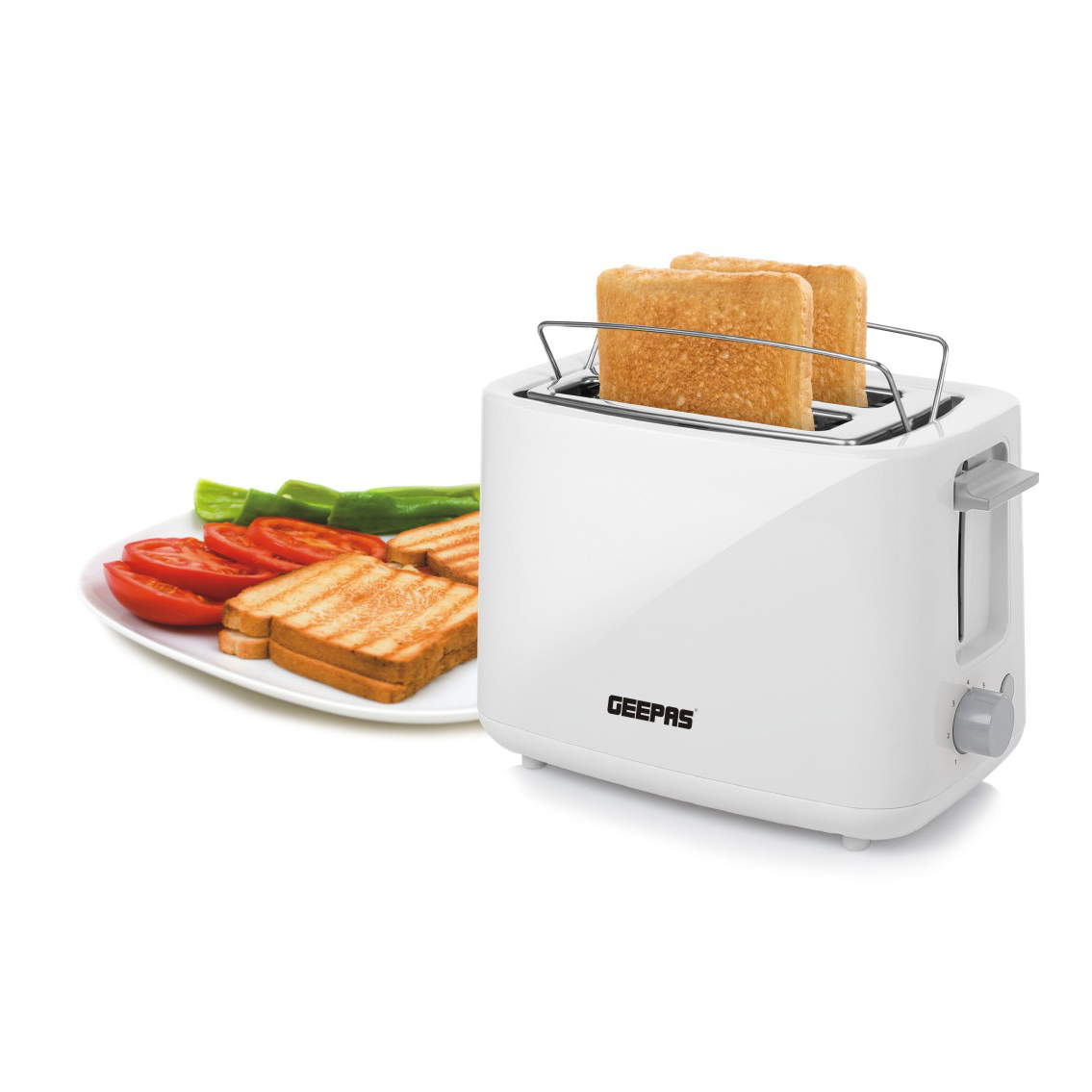 Geepas GBT36505UK 870W 2 Slice Bread Toaster - Toaster with 7 Level ...