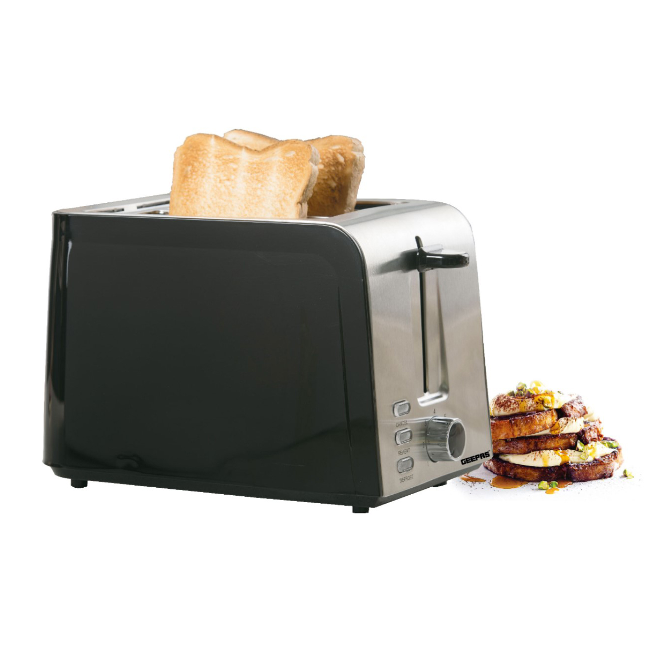 Order Geepas GBT36513UK 850W 2-Slice Bread Toaster with Crumb Tray ...