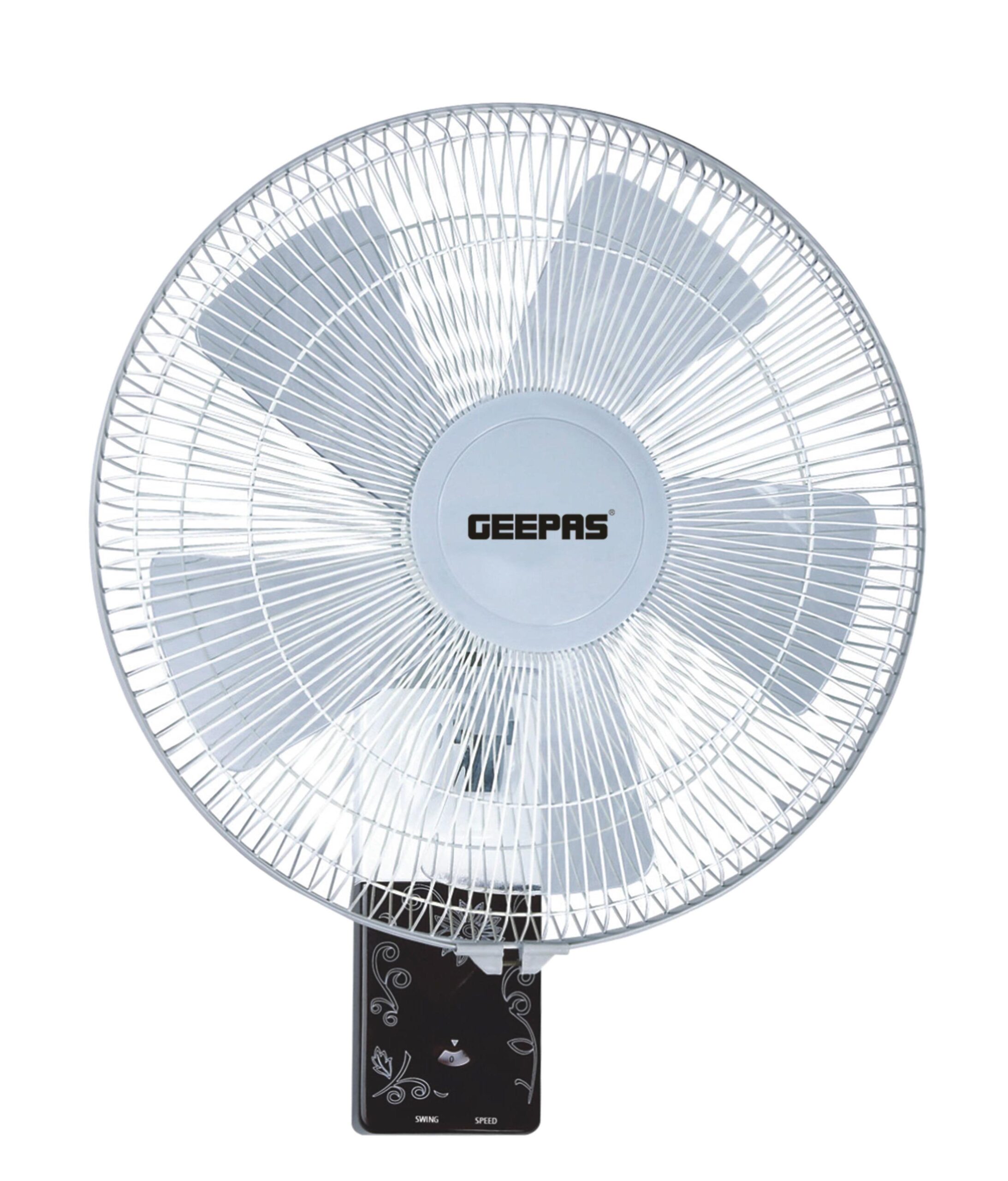 Geepas 16" Wall Fan -Portable 5 Blade, 3 Speed with Wide Oscillation ...