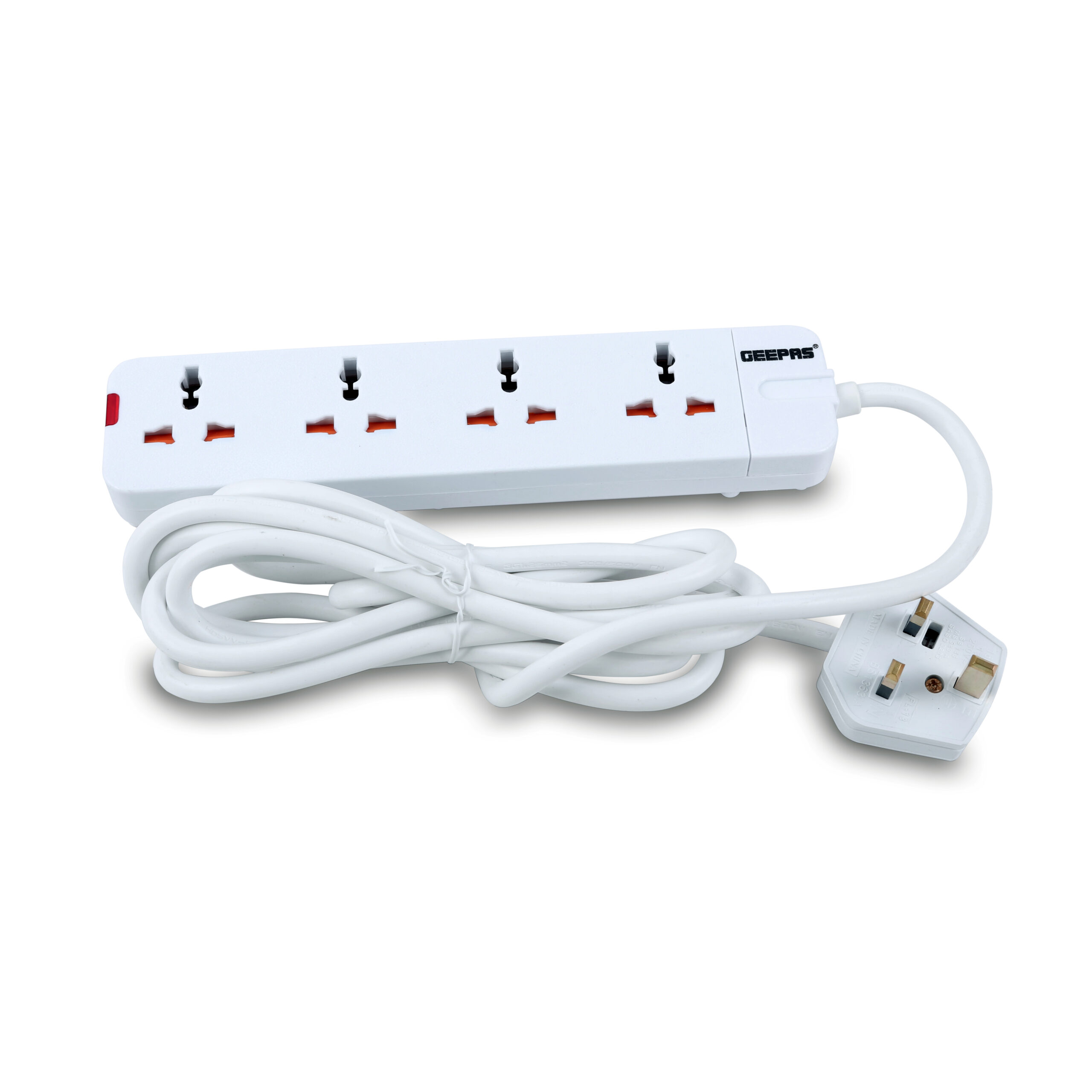 Geepas 4 Way Extension Socket 13A - Extension Strip With Led Indicators ...