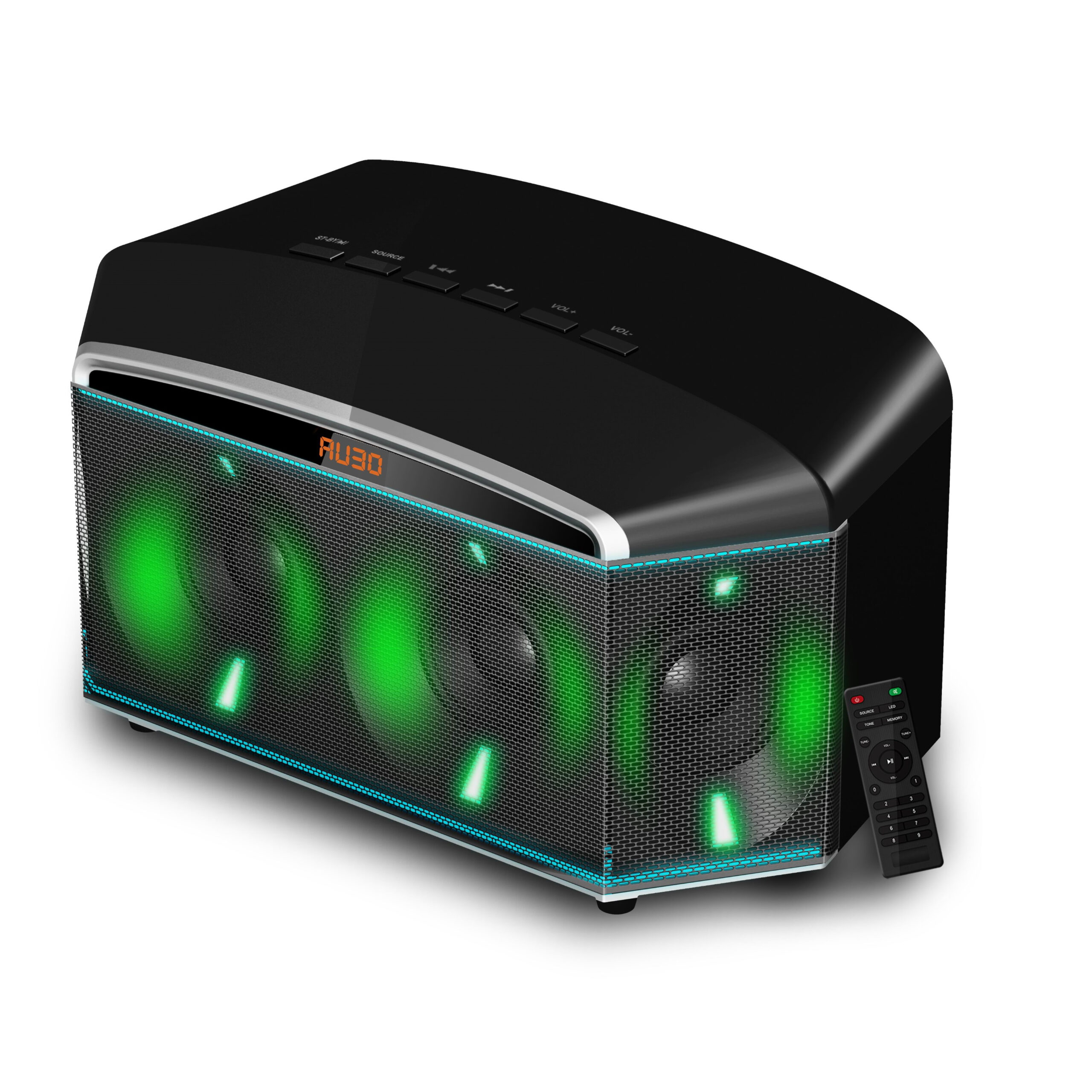 Geepas 4 Integrated Speaker System - 40000 Watts PMPO, Booming Bass ...