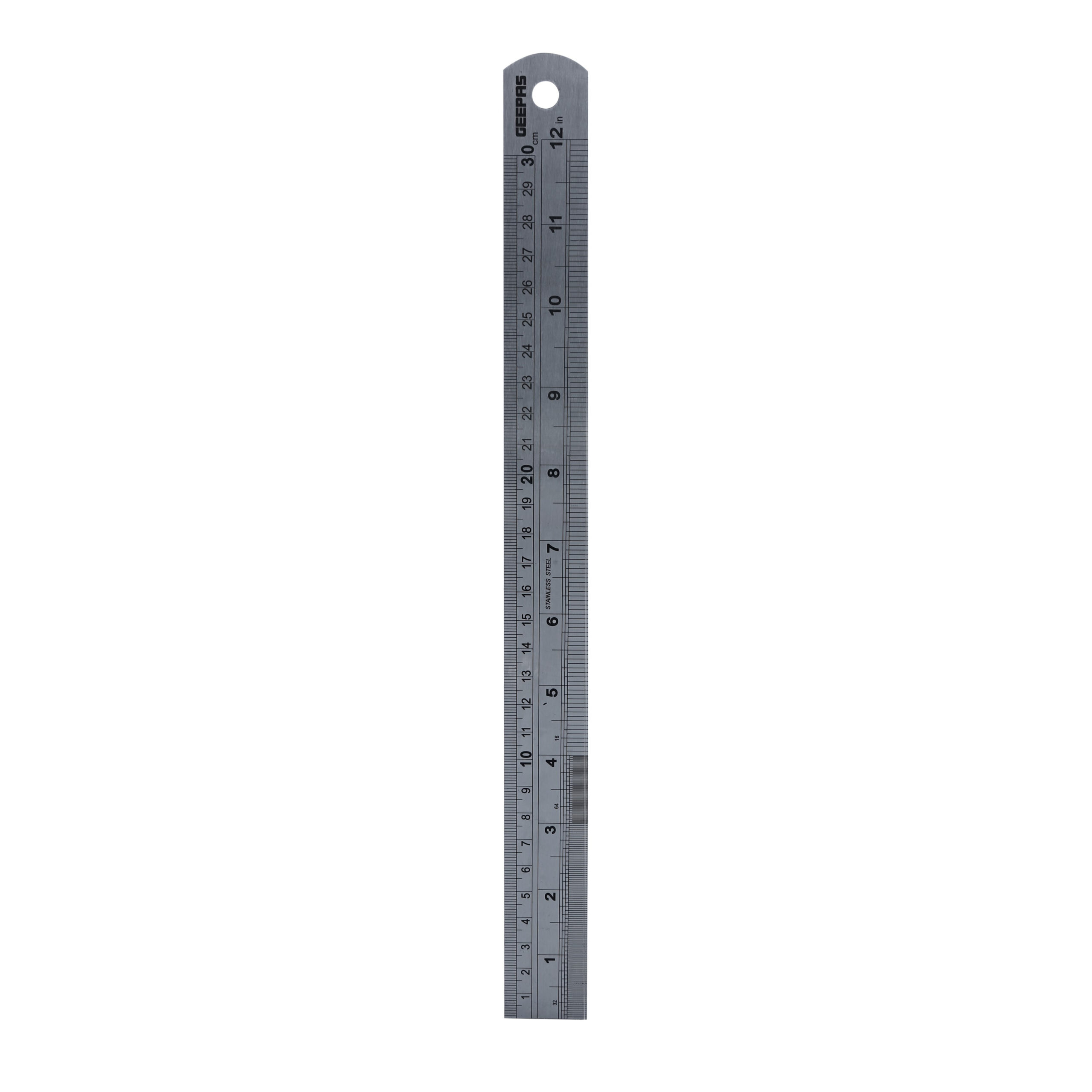 Geepas Stainless Steel Ruler - 30cm (12inch) Precision Metal Ruler for ...