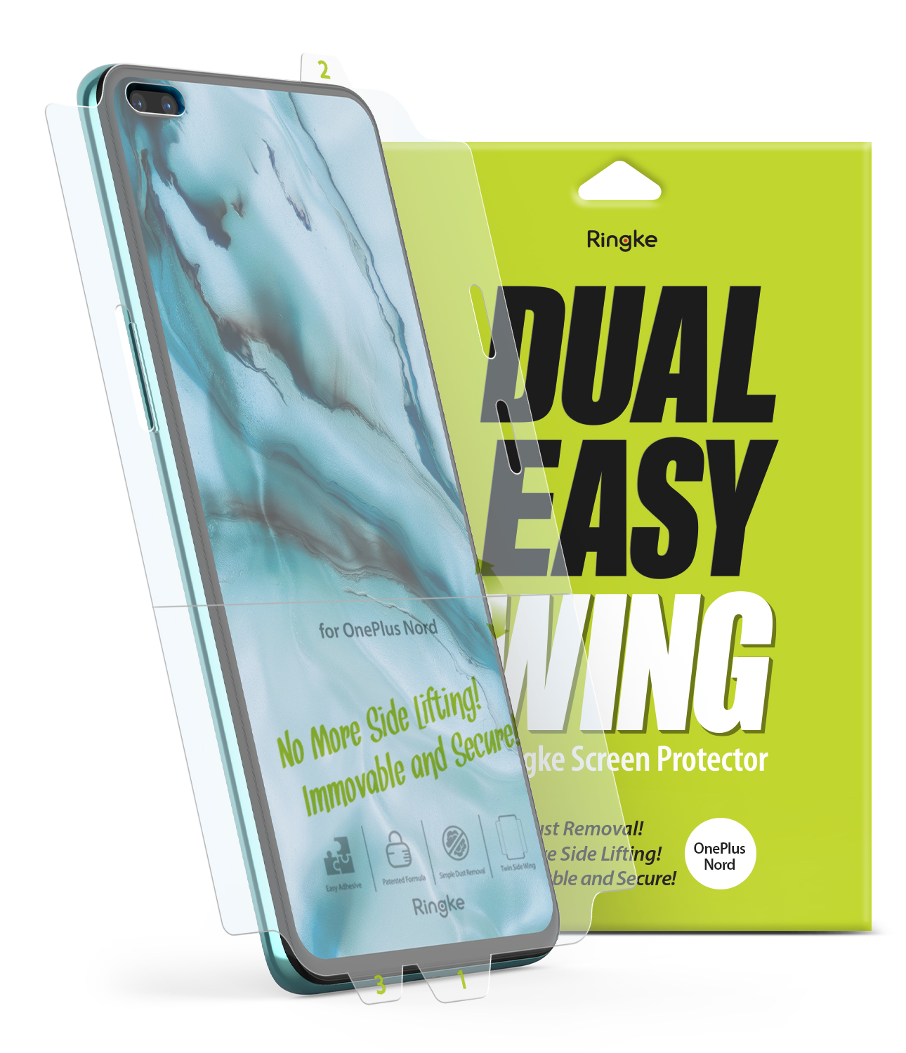 Order Ringke Dual Easy Wing OnePlus Nord Screen Protector Full Coverage ...
