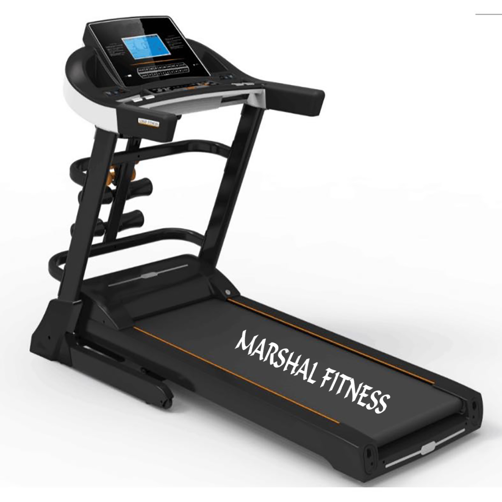 Marshal Fitness 4way home use low noise running machine with two motors ...