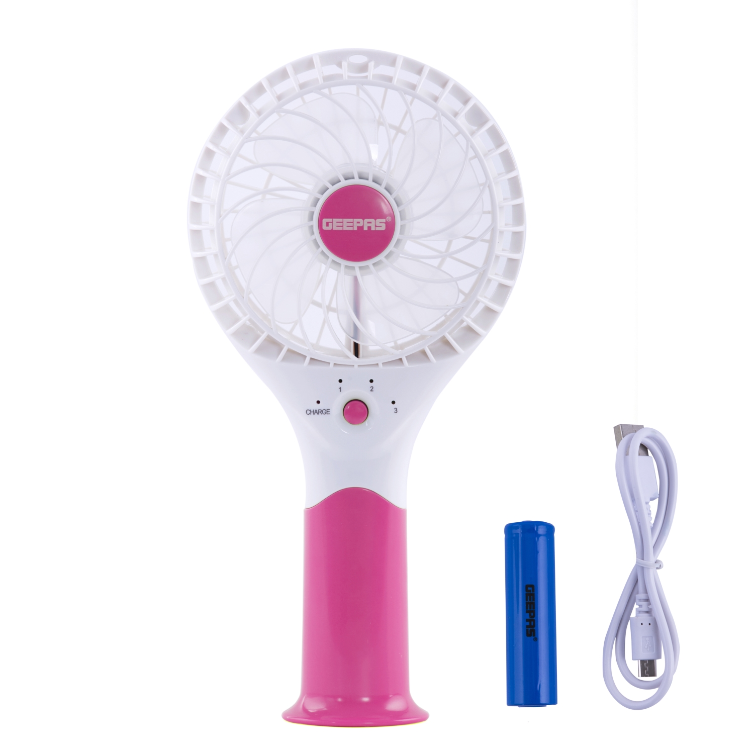 Order Geepas GF9617-PK Rechargeable Mini Fan - 3 Speed Options - USB ...
