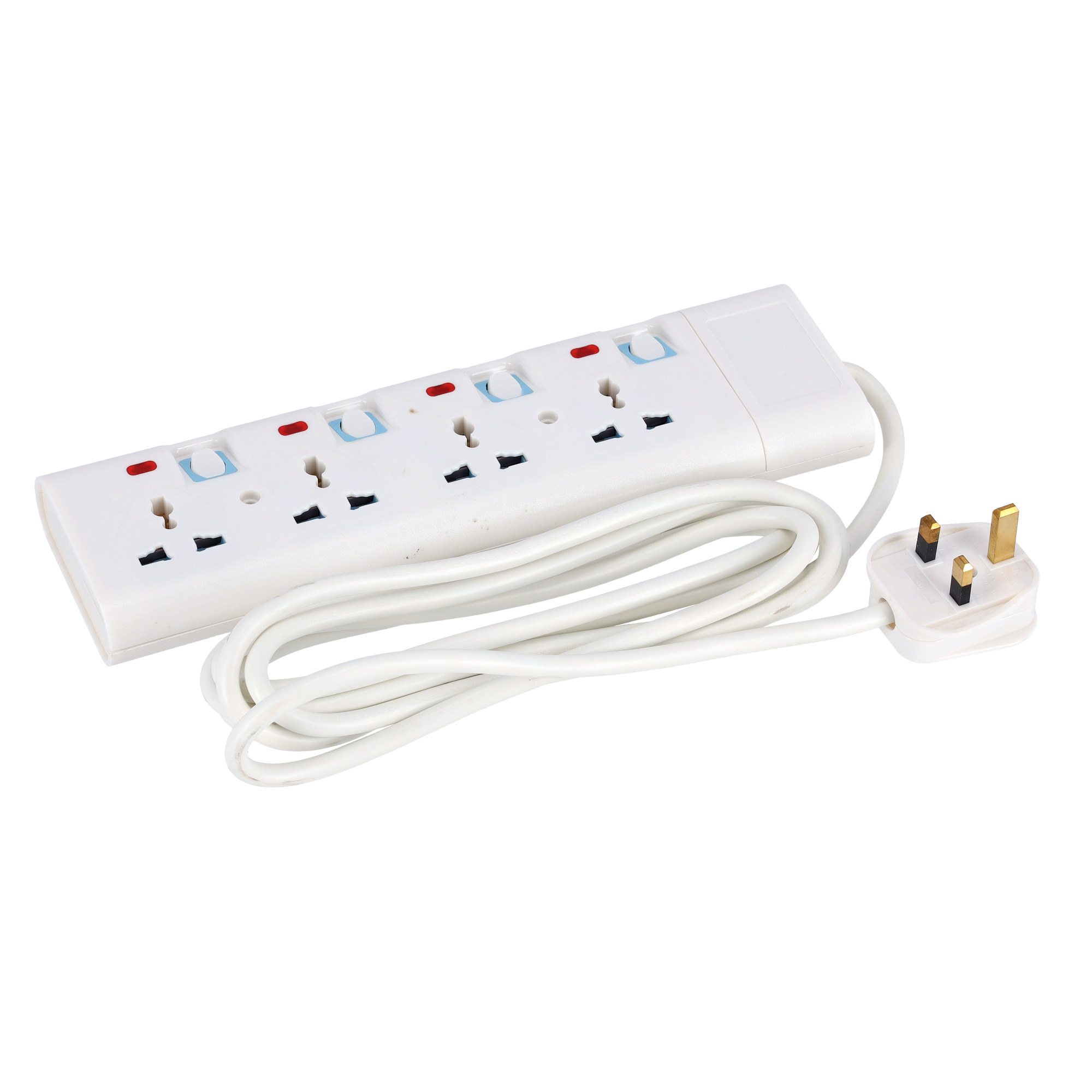 Order Geepas 4 Way Extension Socket 13A – 4 Power Switches with Led ...