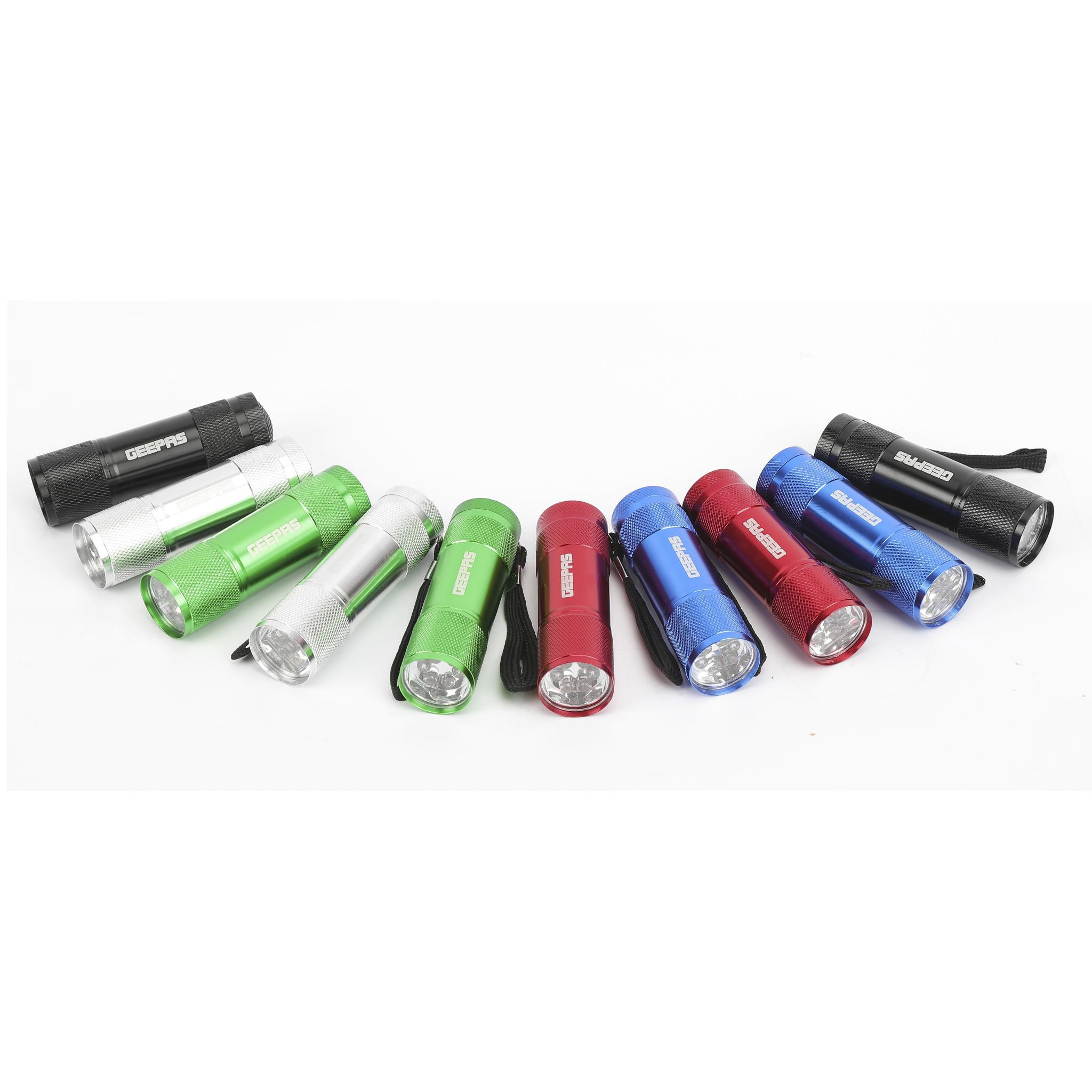 Geepas GFL51016UK LED Torch Set, 6Pcs - Aluminum Body - Pocket Size ...