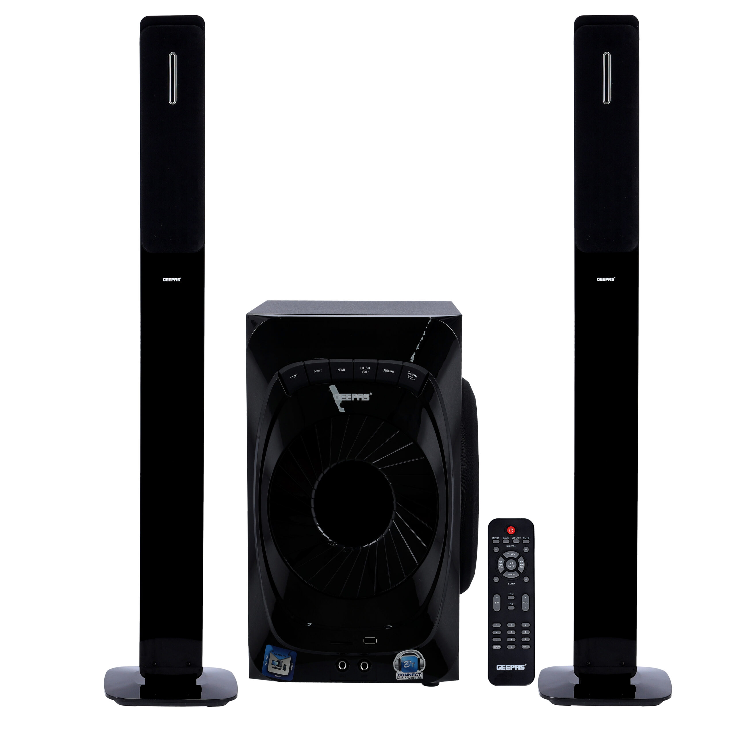 Geepas GMS11151 2.1 Home Theatre - Spkr/Usb/Sd/Fm/Rmt/Bt, Bluetooth ...