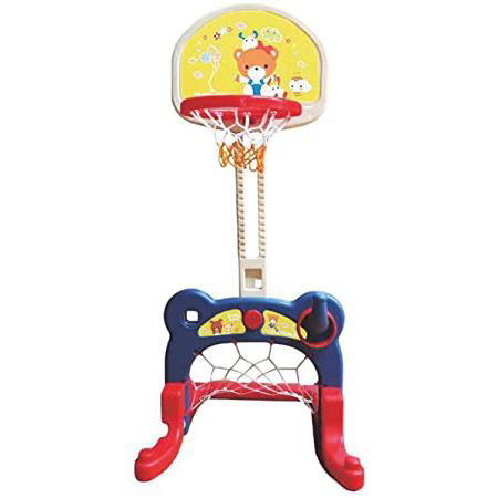 Rainbowtoys 2 In 1 Children Basketball Hoop With Indoor Football | Jomla.ae