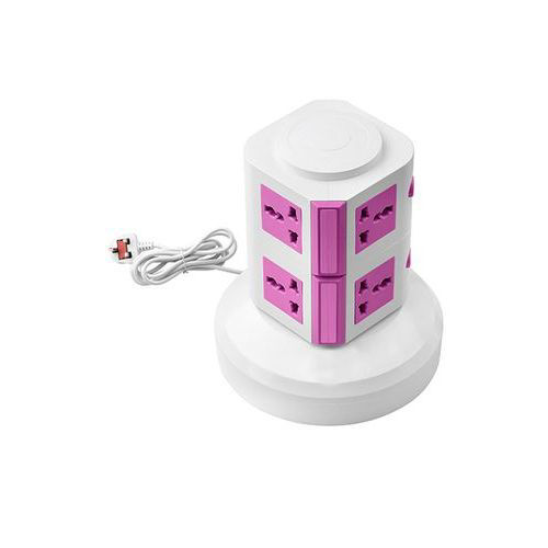 Order Generic 2 Layer Vertical Power Extension Socket, Pink Now! | Jomla.ae