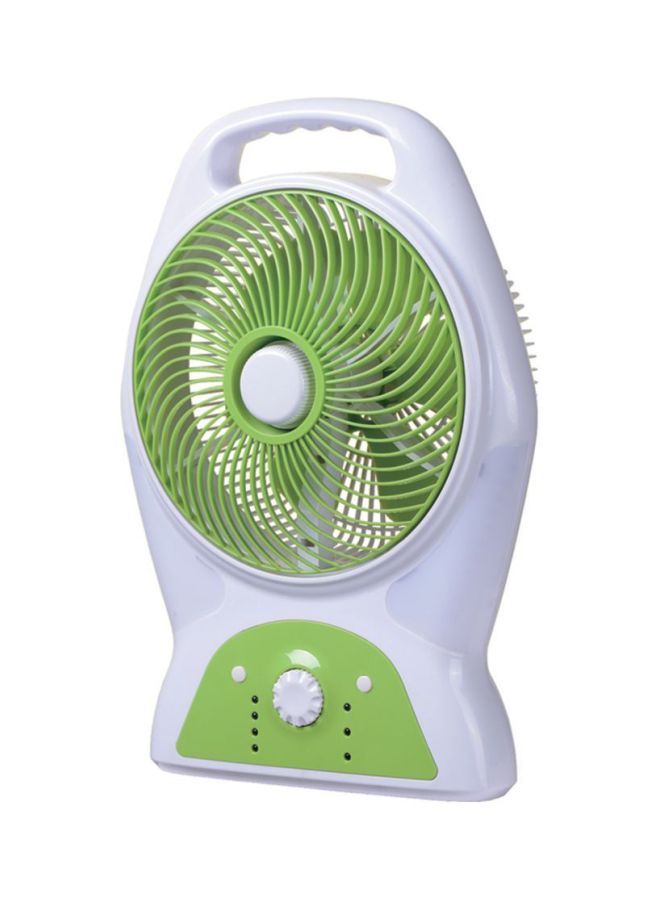 NOBEL Rechargeable Box Fan White 14 Inch Fan Blade Led Light 9 Speed ...