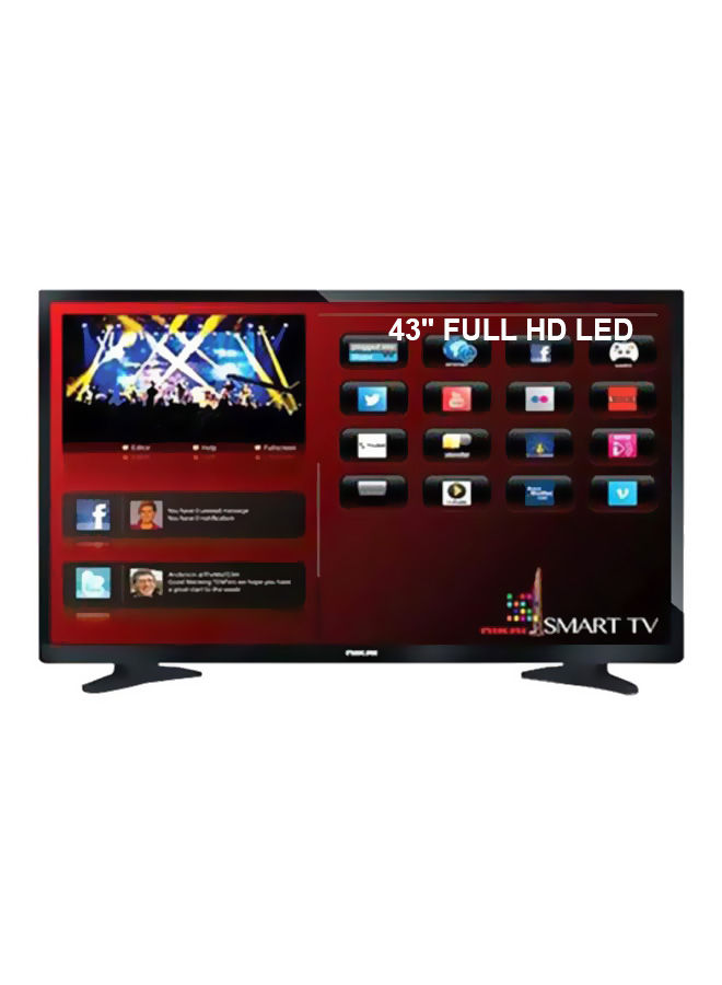 Order NIKAI 43 Inch FULL HD LED Smart TV NTV4300SLEDT Black Now! | Jomla.ae