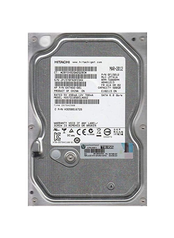 Order HITACHI SATA Internal Hard Disk Drive 500GB Silver Now! | Jomla.ae