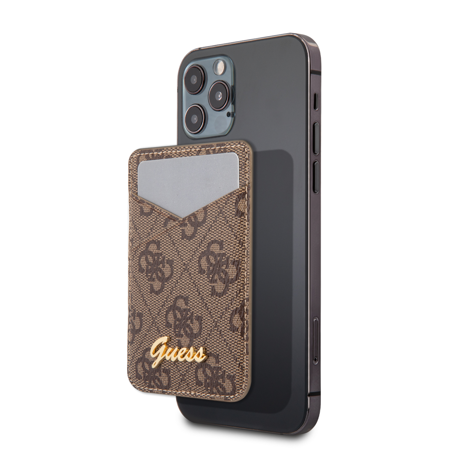 Order Guess 4G Triangle Wallet Cardslot with Magsafe - Brown Now ...