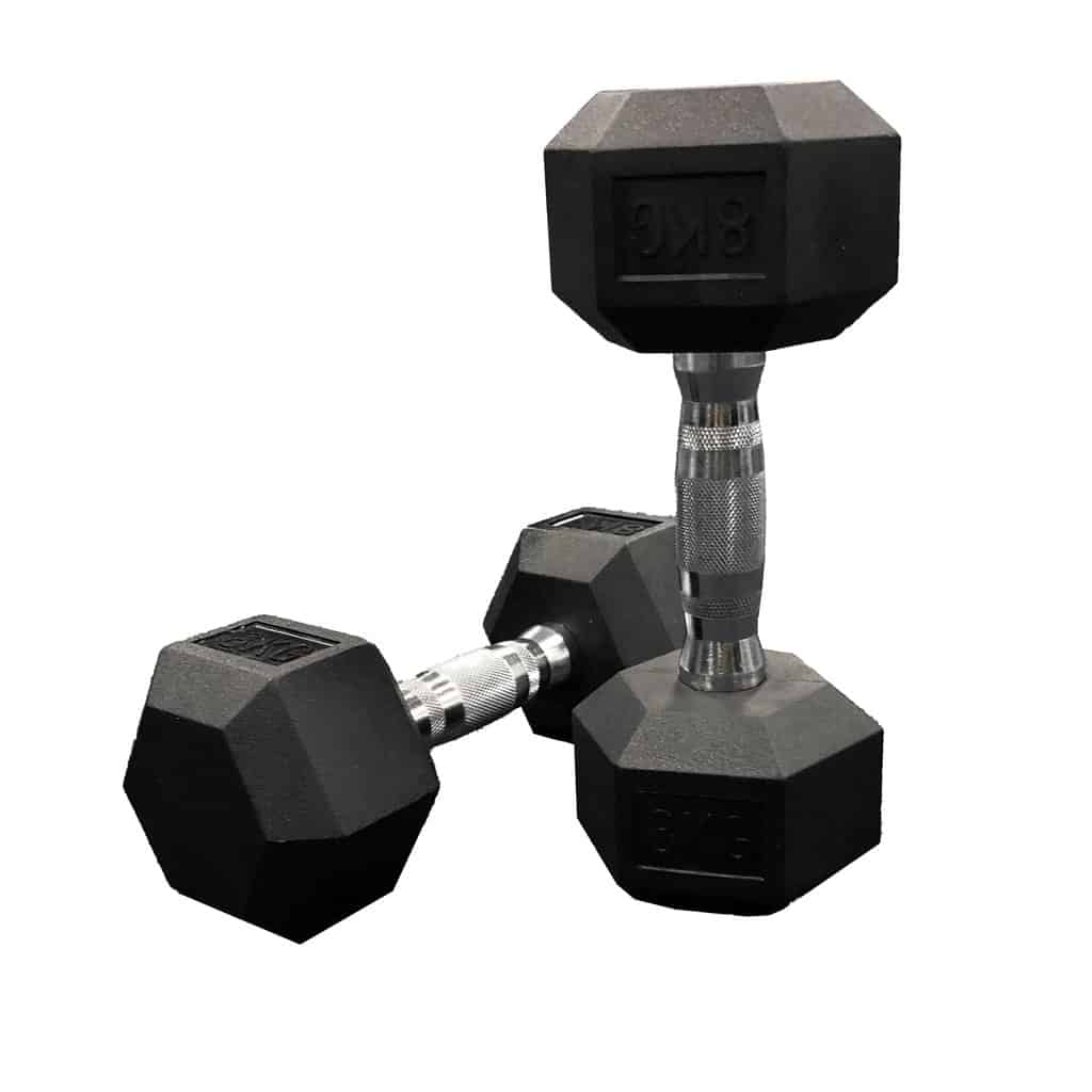 Order Harley Fitness 25kgs Rubber Coated Fixed hex Dumbbell Set Now ...