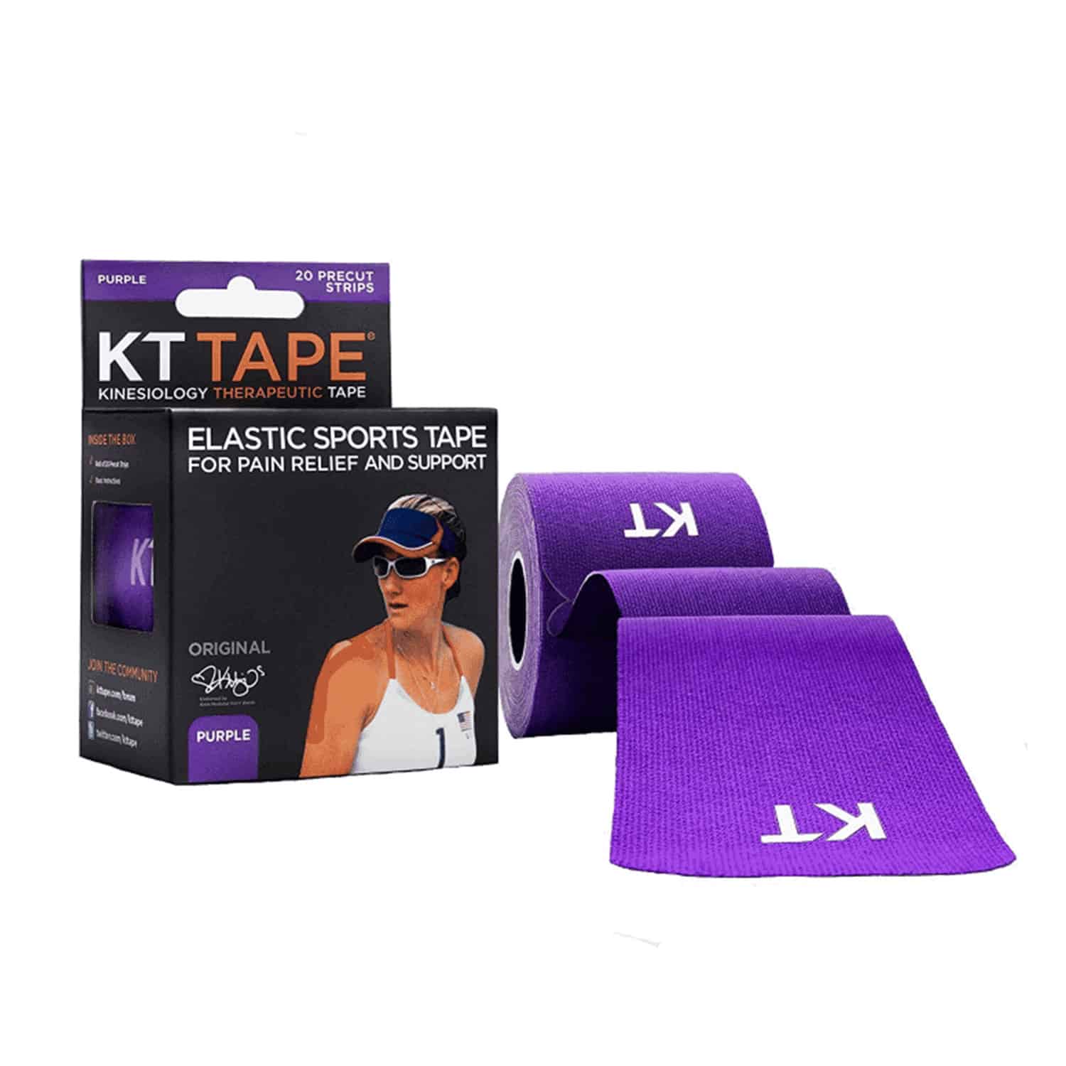 Order KT TAPE Original PreCut 20 Strips Purple Now! | Jomla.ae