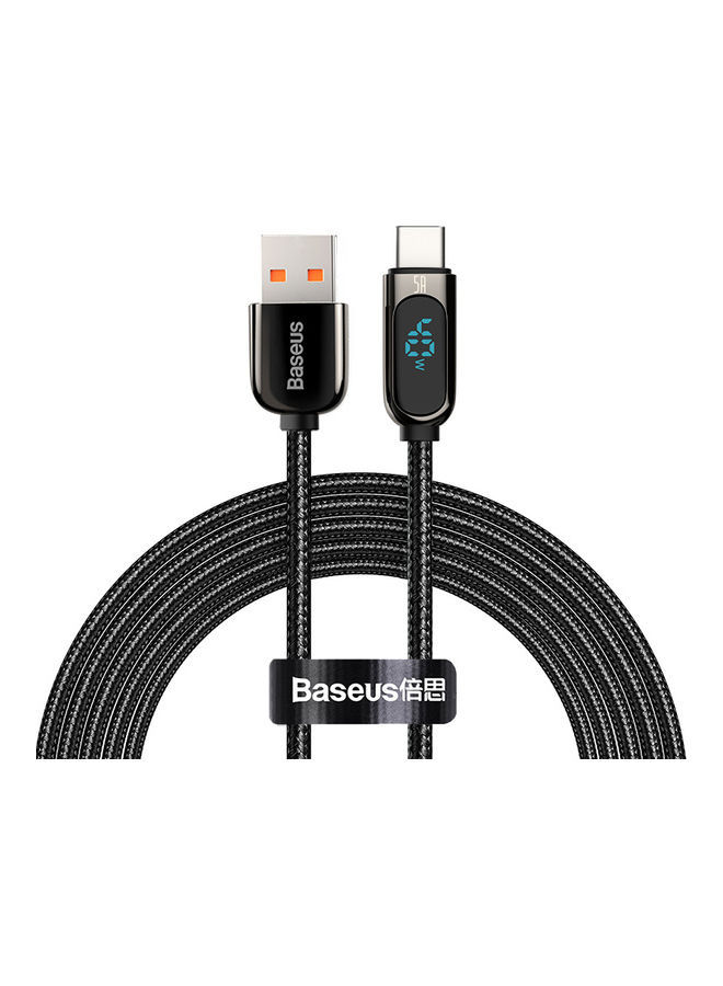 Baseus 5A Type-C Cable With Digital Voltage LED Display Data Cable ...