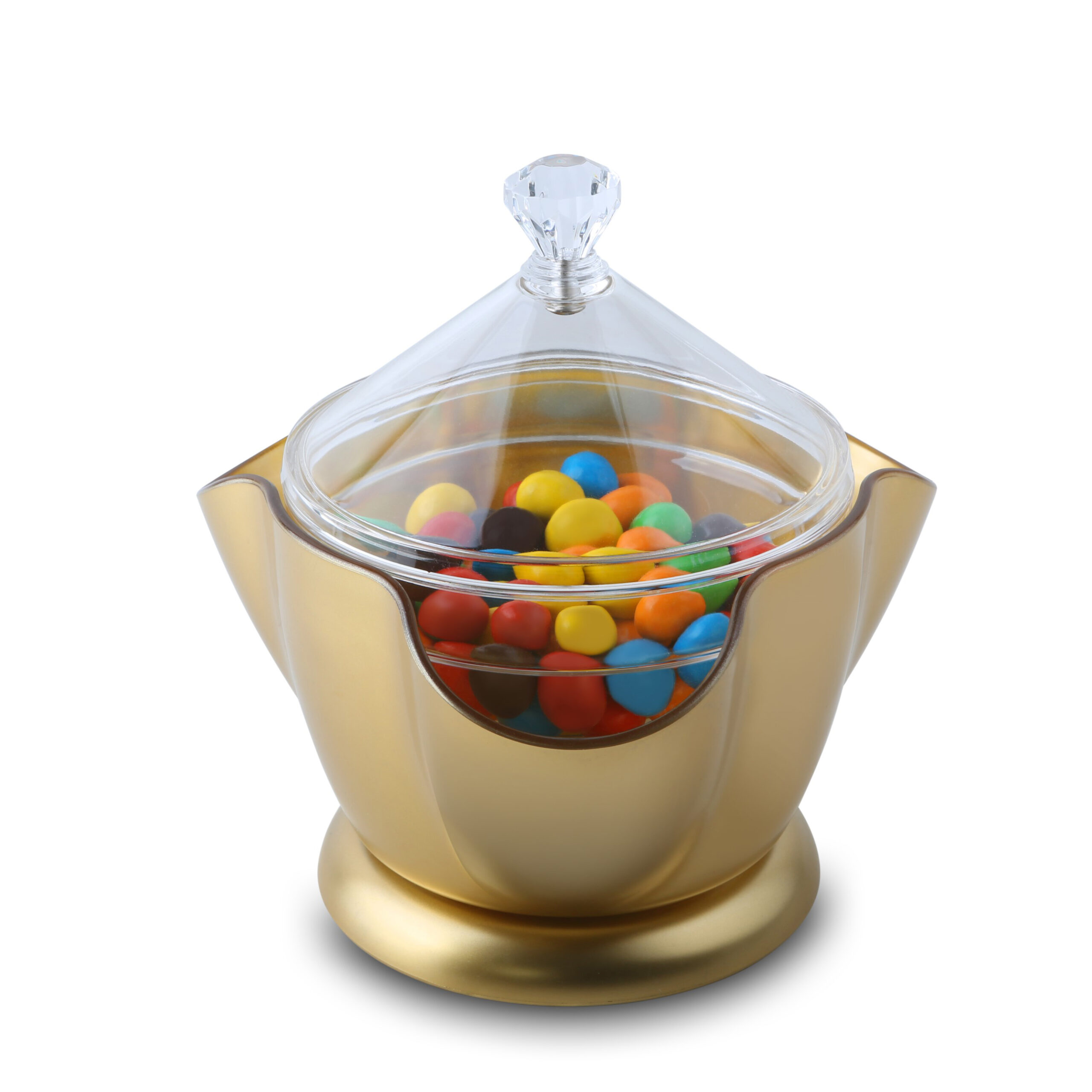 Royalford Grand Acrylic Candy Bowl - Portable Candy Sweet Jar Covered ...