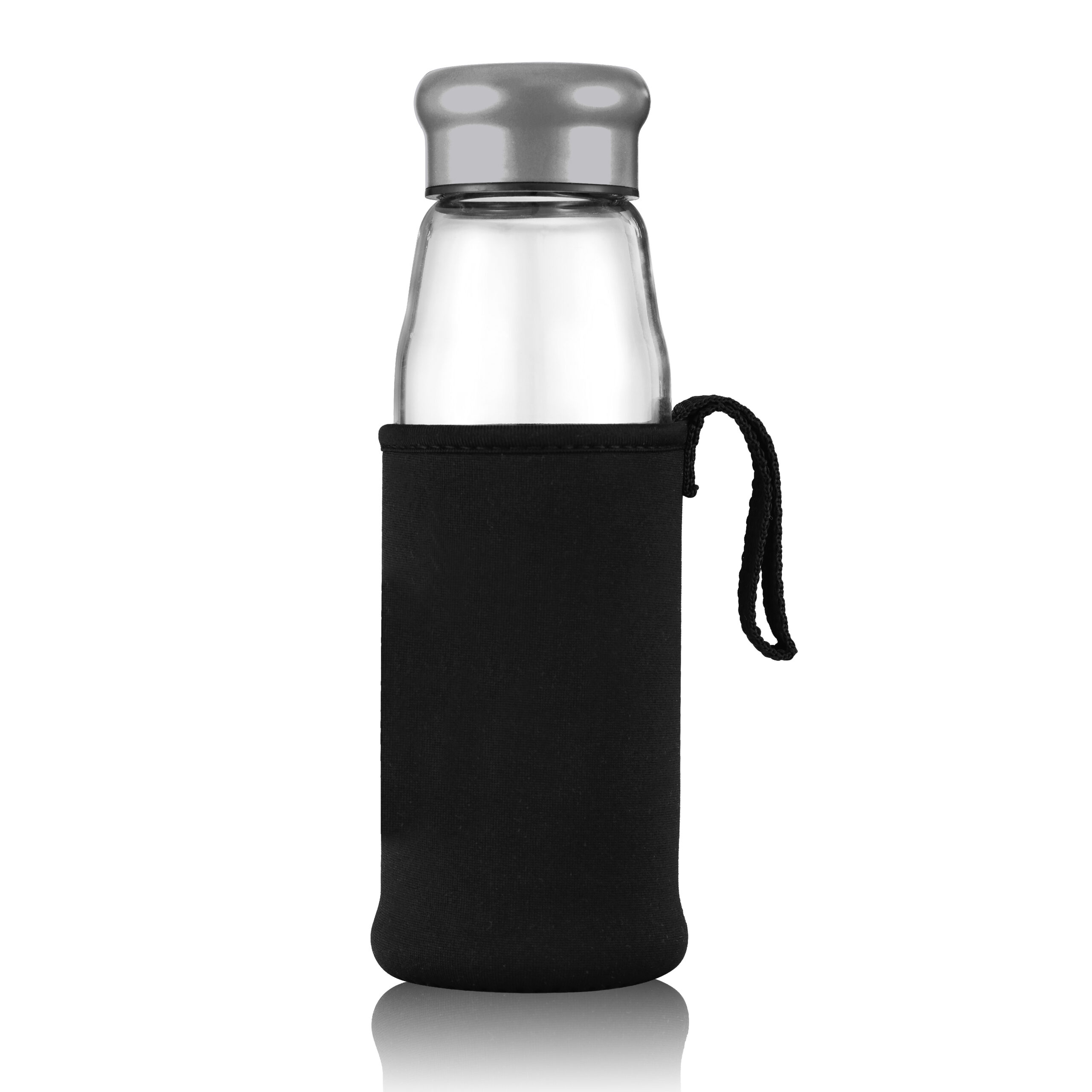 Delcasa 420Ml Glass Water Bottle With Neoprene Sleeve - Portable Steel ...