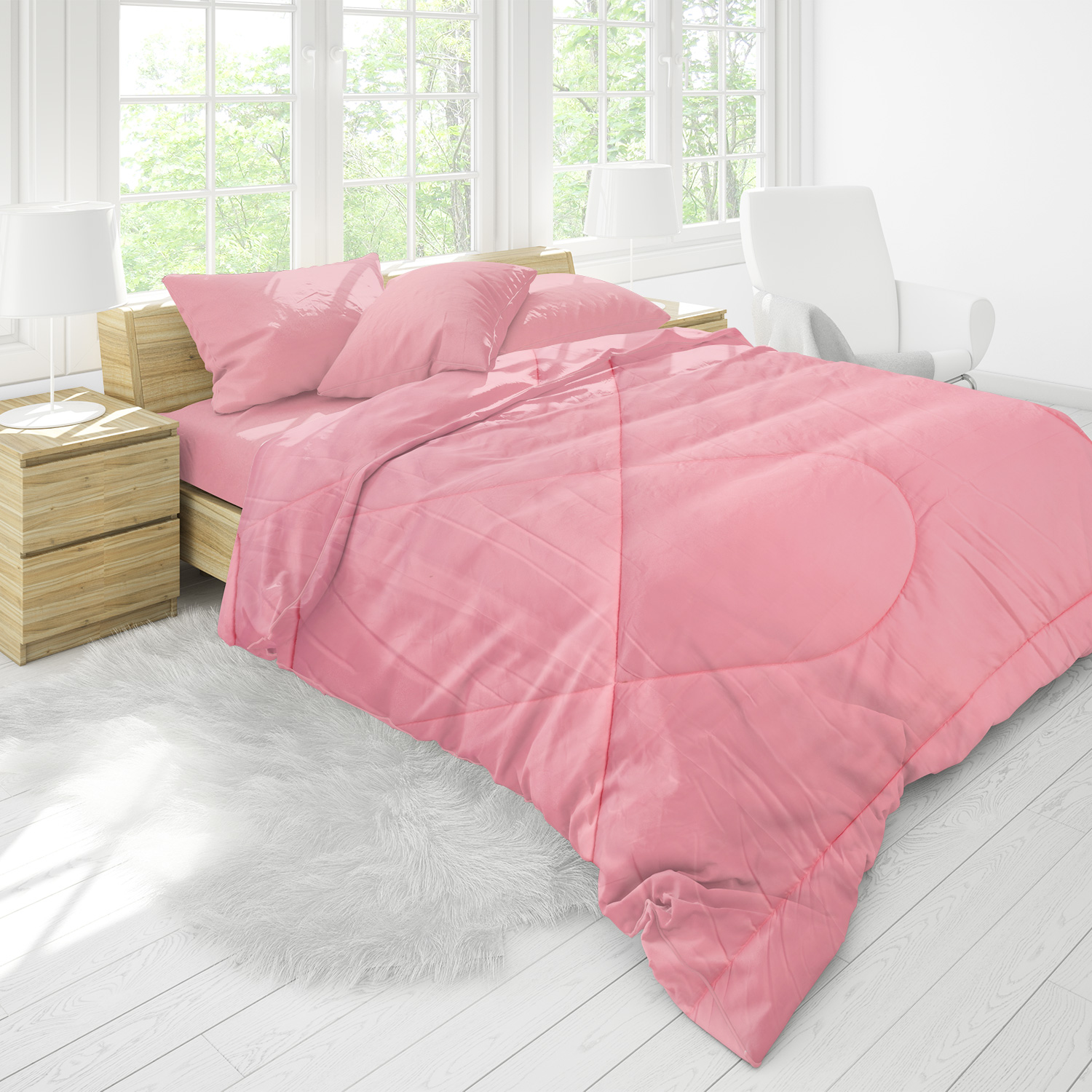 PARRY LIFE 4 Pcs Comforter 1 Double Comforter, 1 Double Flat Sheet ,2 ...