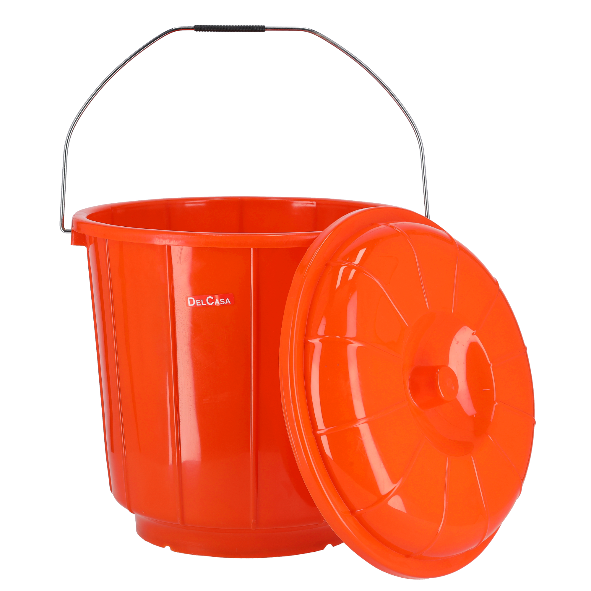 Order Delcasa 18Ltr Plastic Bucket With Lid - Strong Handle- Red- 18 ...