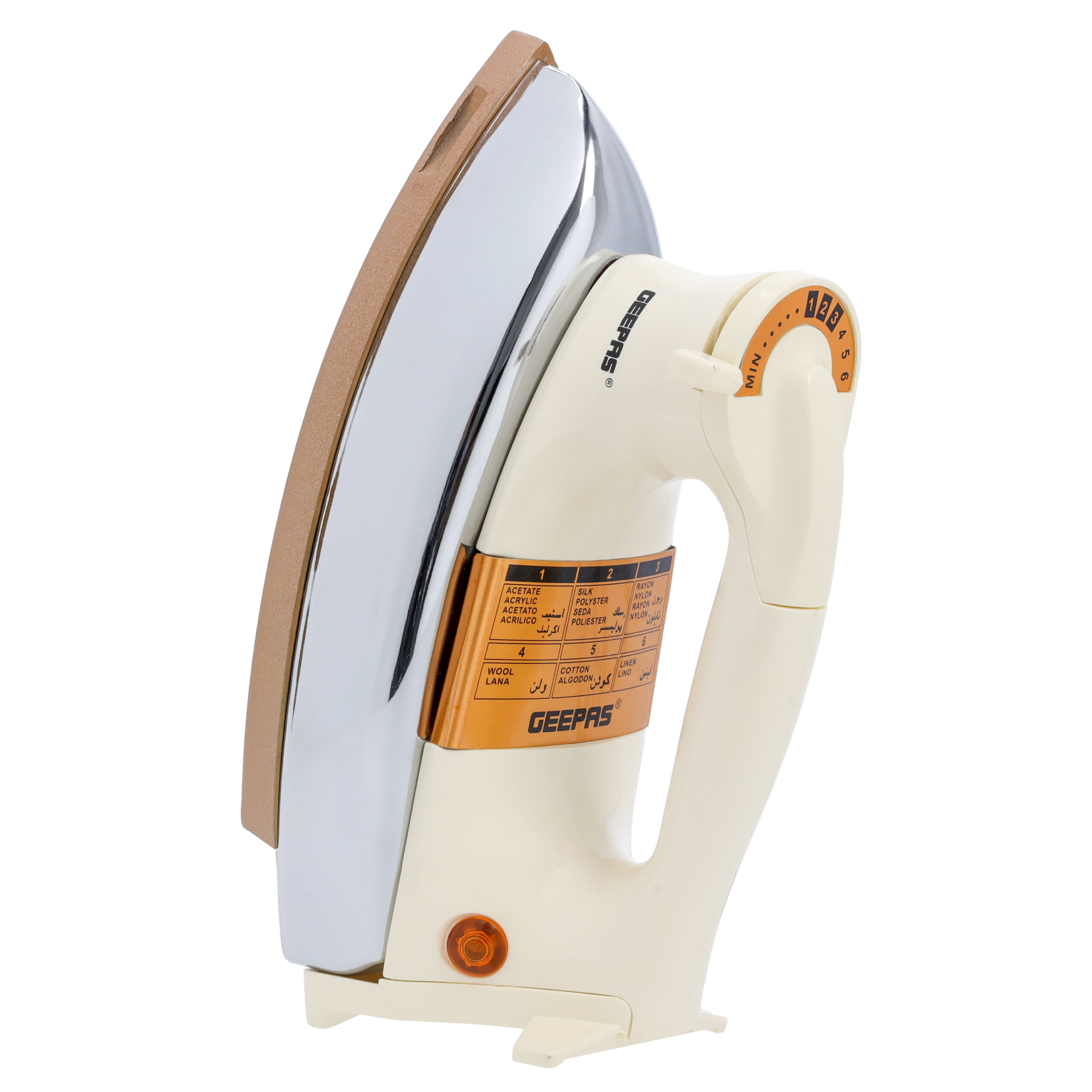 Geepas Electric Dry Iron, Golden Ceramic Soleplate, GDI2752 | Heavy ...