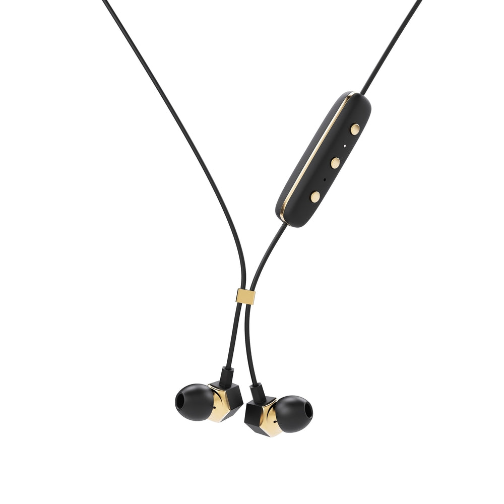 Order Happy Plugs - Ear Piece Wireless Earbuds Black & Gold Now! | Jomla.ae