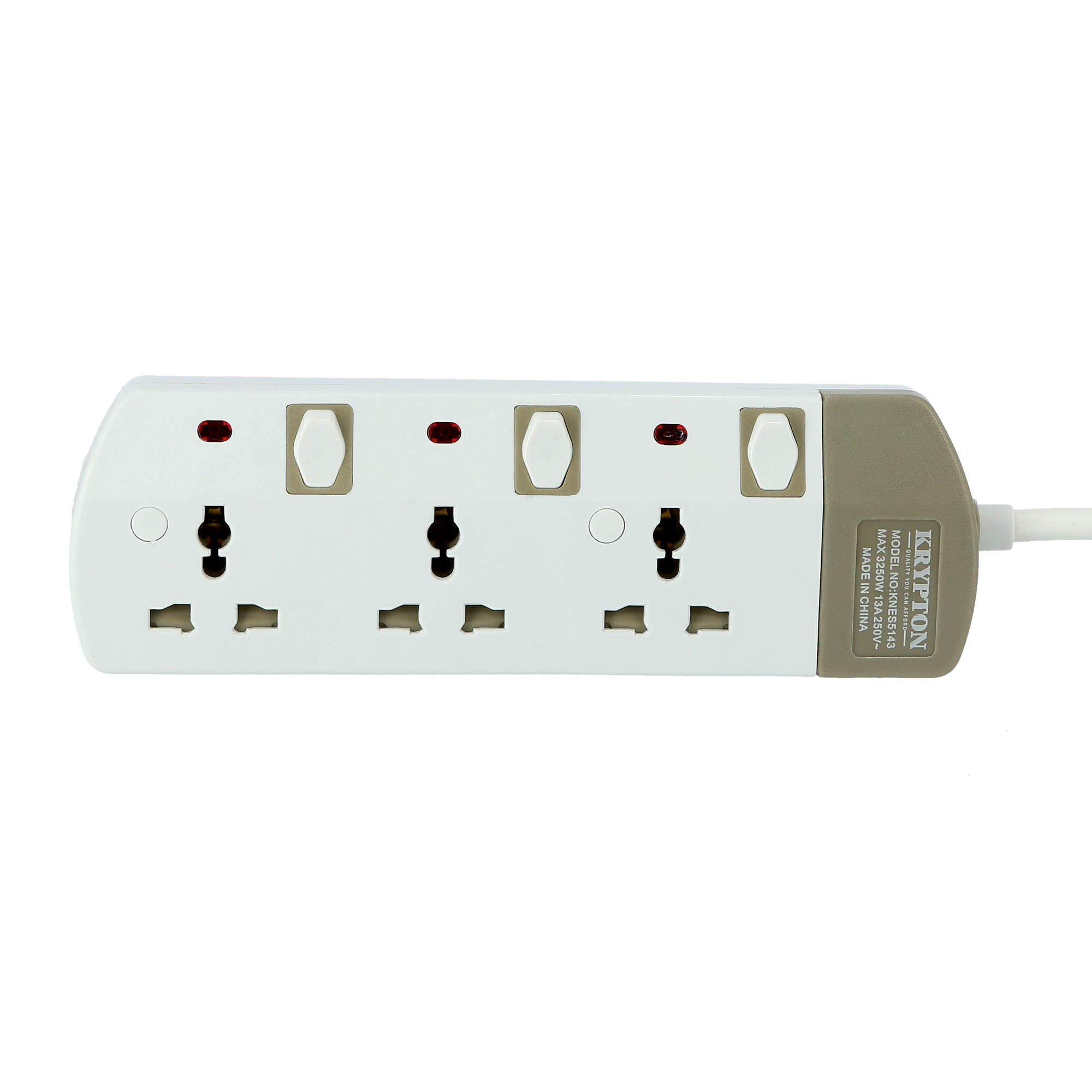 Krypton 3 Way Extension Board Plug Power Extension Socket Multi Plug ...