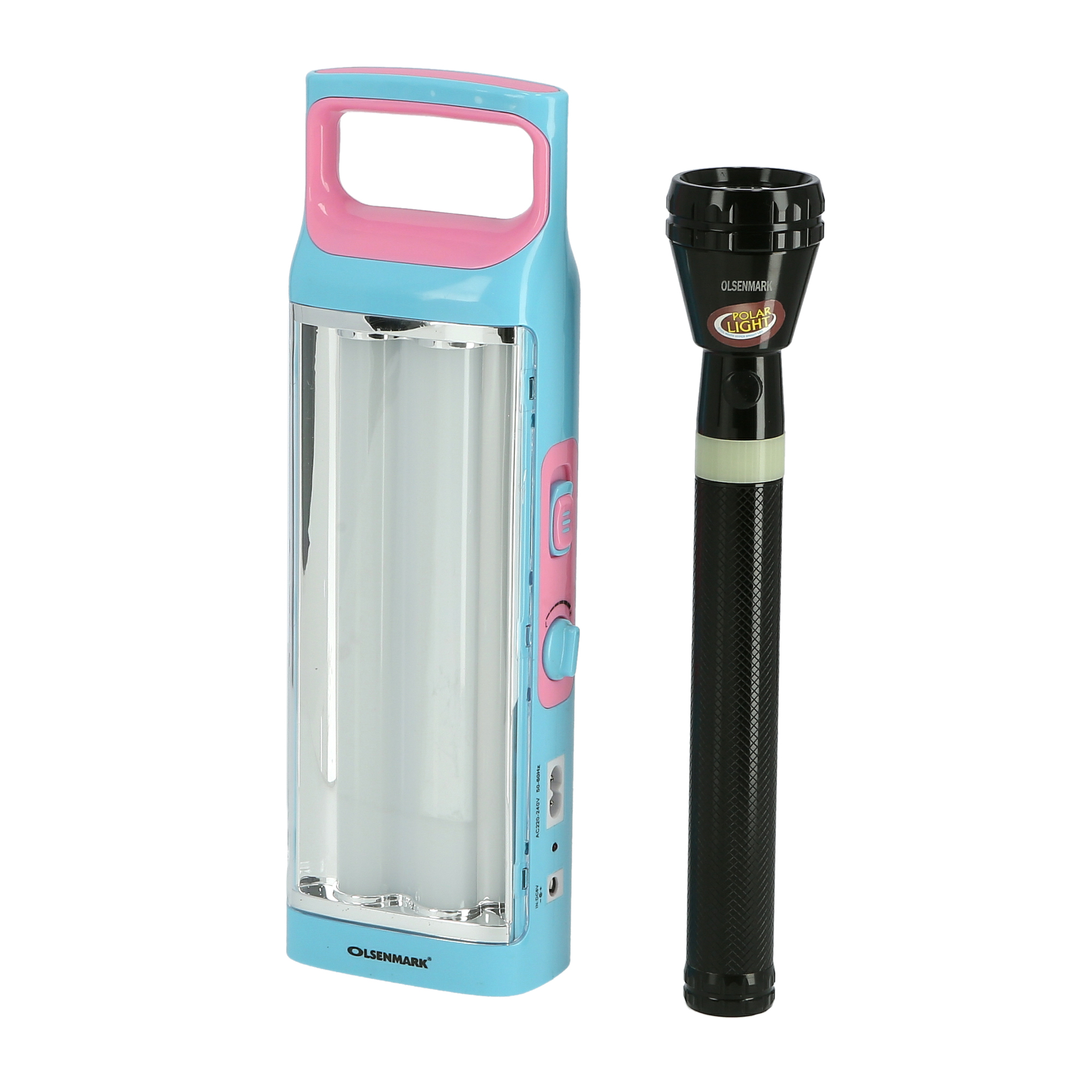 Olsenmark Rechargeable Led Emergency & Flashlight, 2 In 1 - Combo ...
